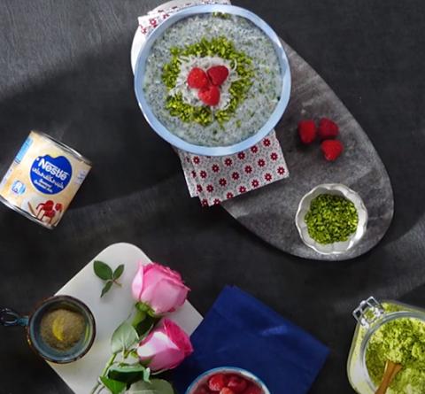 Nestlé Desserts Arabia | Chia & Pistachio Muhalabiya Recipe